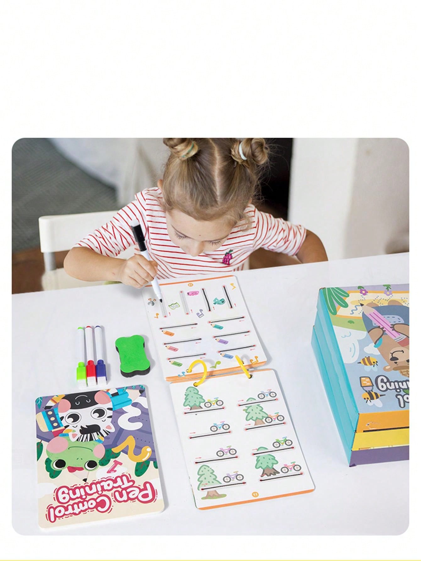 1 Pieza Juego De Tarjetas De Ejercicios De Escritura Y Dibujo Para ...