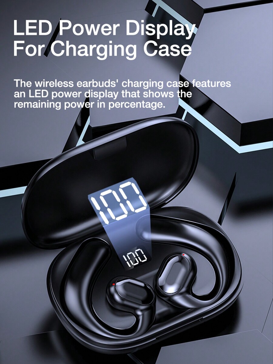 BL35 Over-Ear Earbuds Wireless V5.3 Headphones, 24Hrs Playtime Type-C Fast Charging Case Digital ...