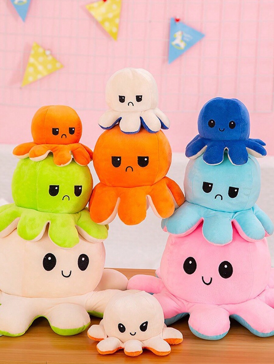Reversible Octopus Plush Toy, Flip The Octopus Inside Out & Get A New ...