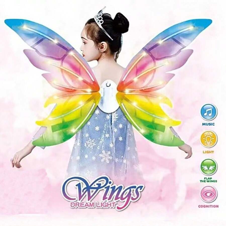 Electric Fairy Wings With LED Lights - Moving Butterfly Wings With ...