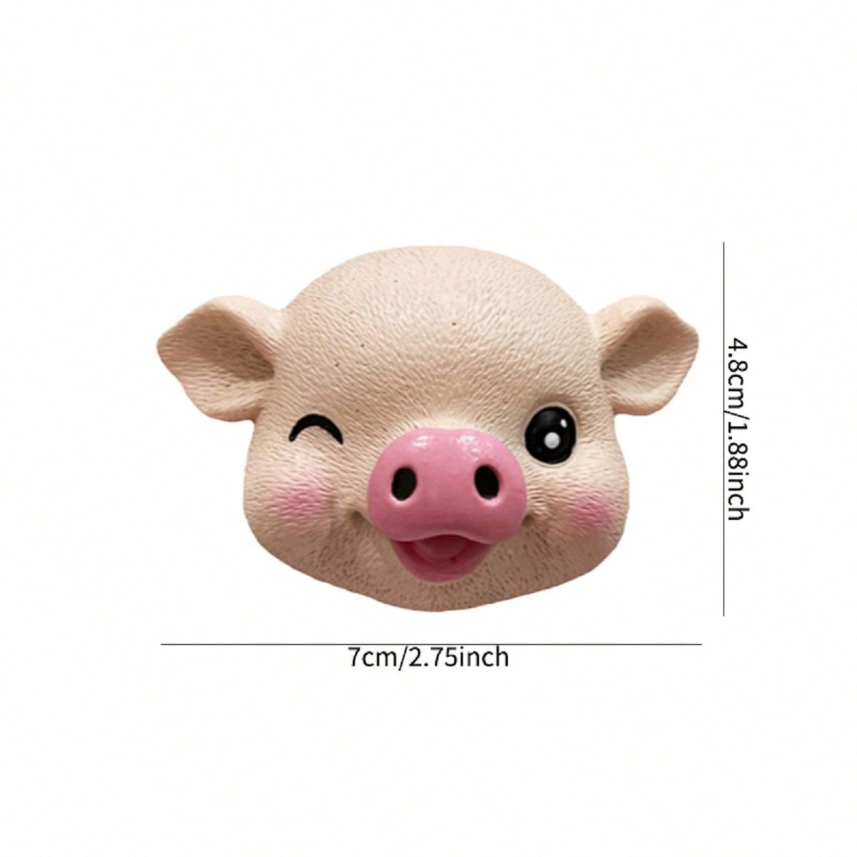 Cute Cartoon Animal Pig Fridge Magnet, Pig Head & Butt Shaped Funny ...