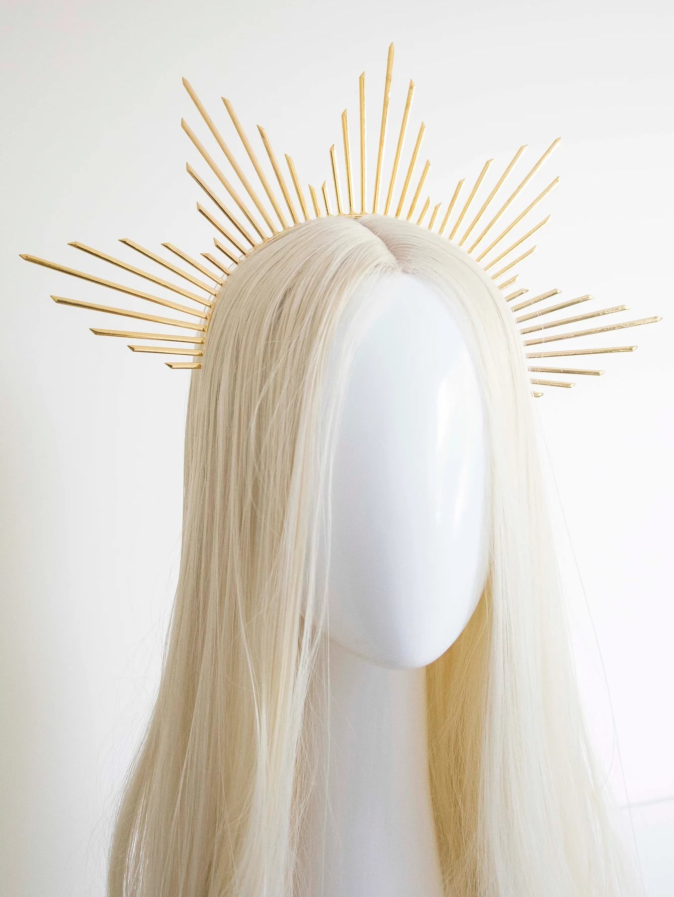 Large Gold Metal Sun Crown - Panmilli | Goddess Headpiece | Queen Crown ...