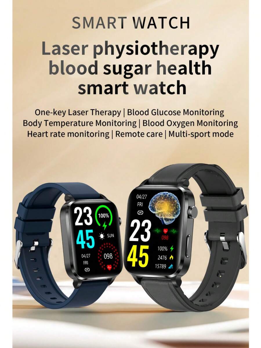LORDWEY F100 Smart Watch 1.7inch Laser Body Temperature Blood Glucose ...