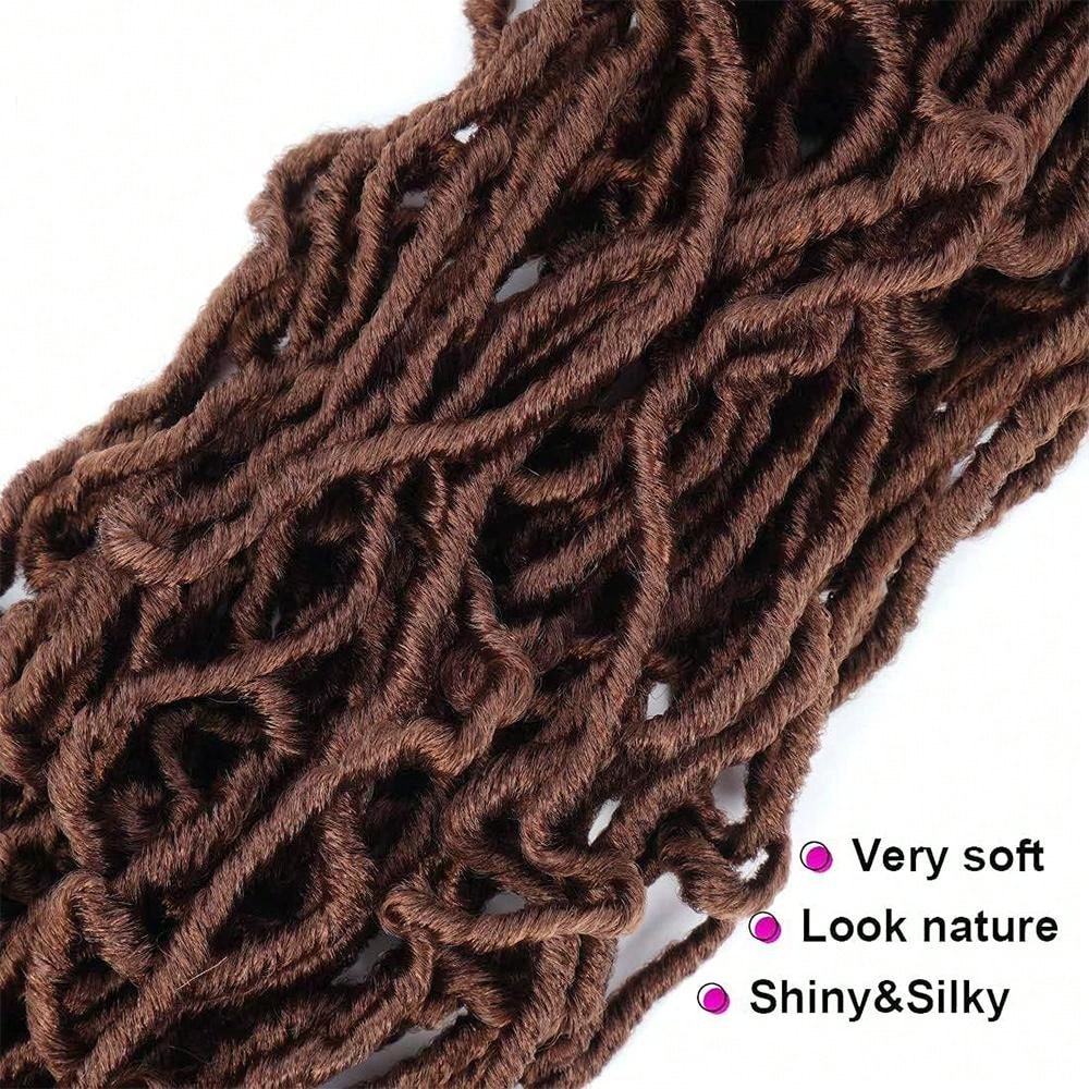 New Faux Locs 30 Inch Crochet Hair Long Pre-Looped Soft Locs Crochet ...