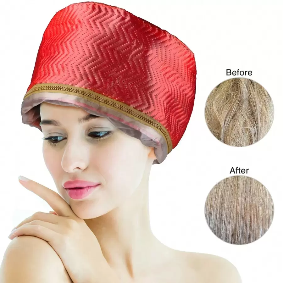 8 en 1 Bonnet chauffant réglable en satin, pour la coiffure, la ...