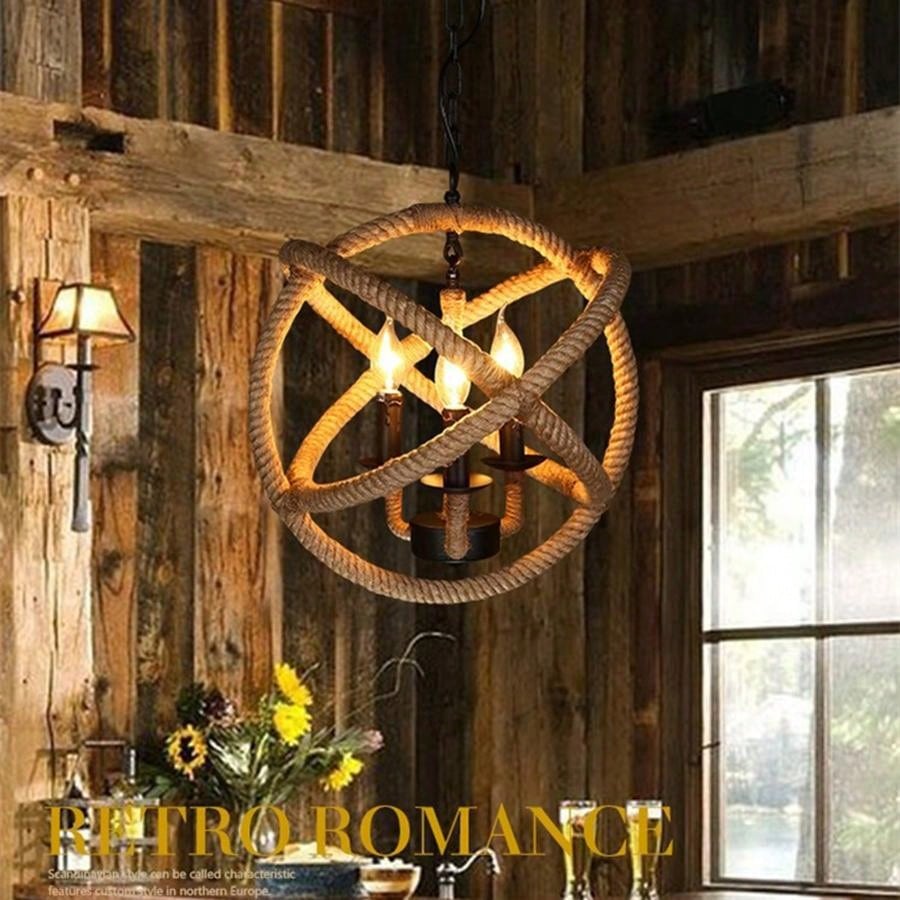 American Country Style Pendant Light Rustic Vintage Creative Iron And ...