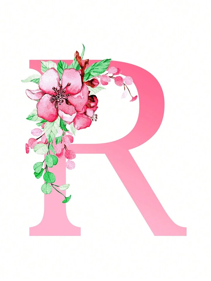 The Letter R In Pink Diamonds