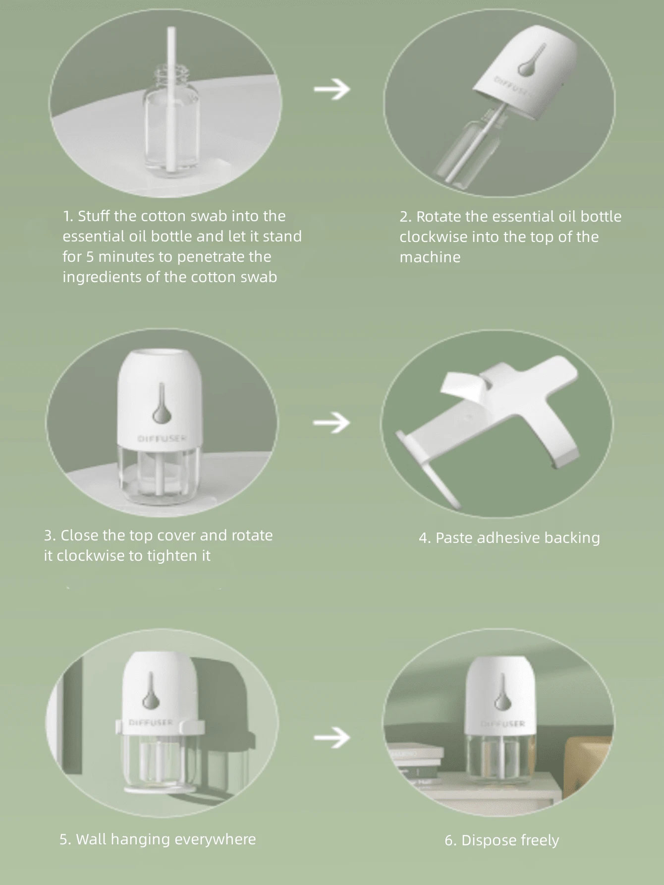 1pc Home Aroma Diffuser Machine Automatic Fragrance Sprayer For Long-lasting Room Air Freshening ...