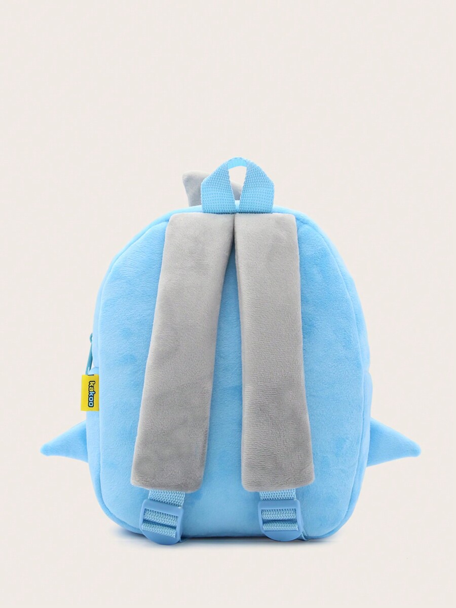 1pc Cute Animal Shark Plush Backpack For Boys, Suitable For Daily Use ...