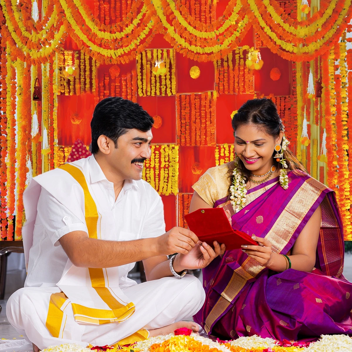 6x4ft Pooja Photography Backdrop Puja Ganpati Pooja Traditional Mehndi ...