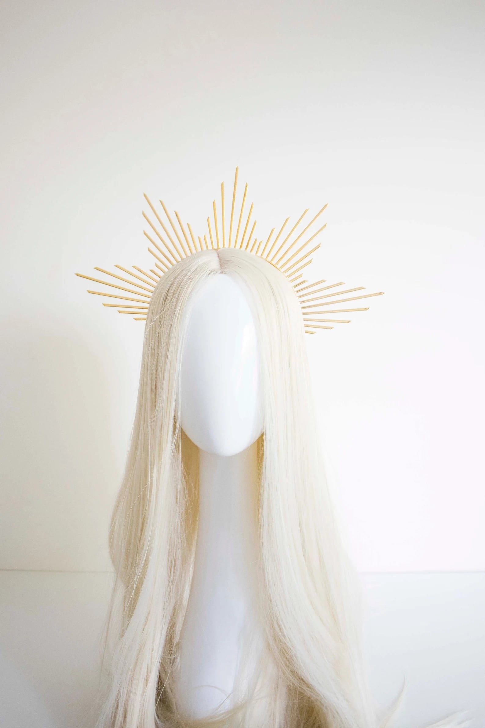 Large Gold Metal Sun Crown - Panmilli | Goddess Headpiece | Queen Crown ...