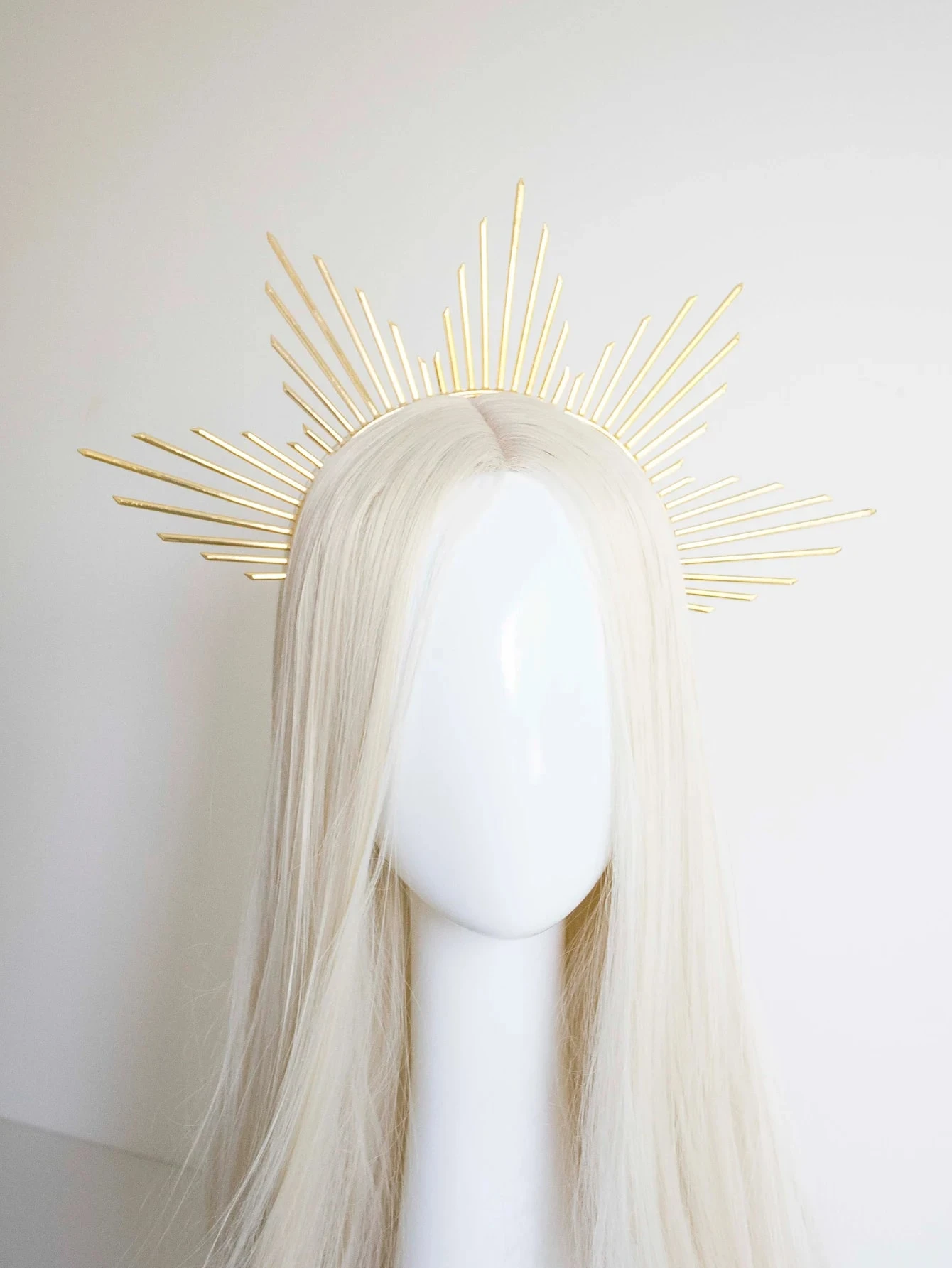 Large Gold Metal Sun Crown - Panmilli | Goddess Headpiece | Queen Crown ...