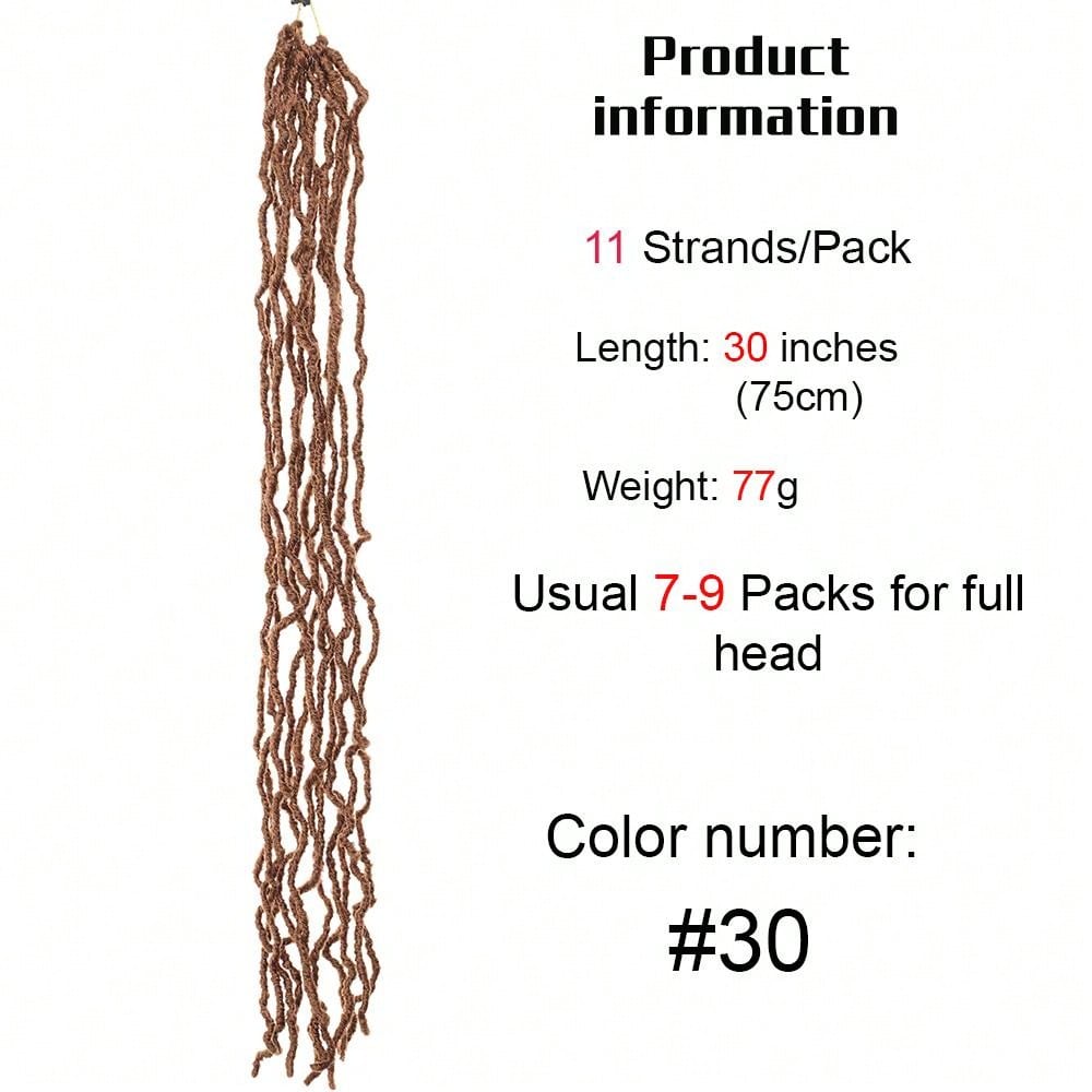 New Faux Locs 30 Inch Crochet Hair Long Pre-Looped Soft Locs Crochet ...