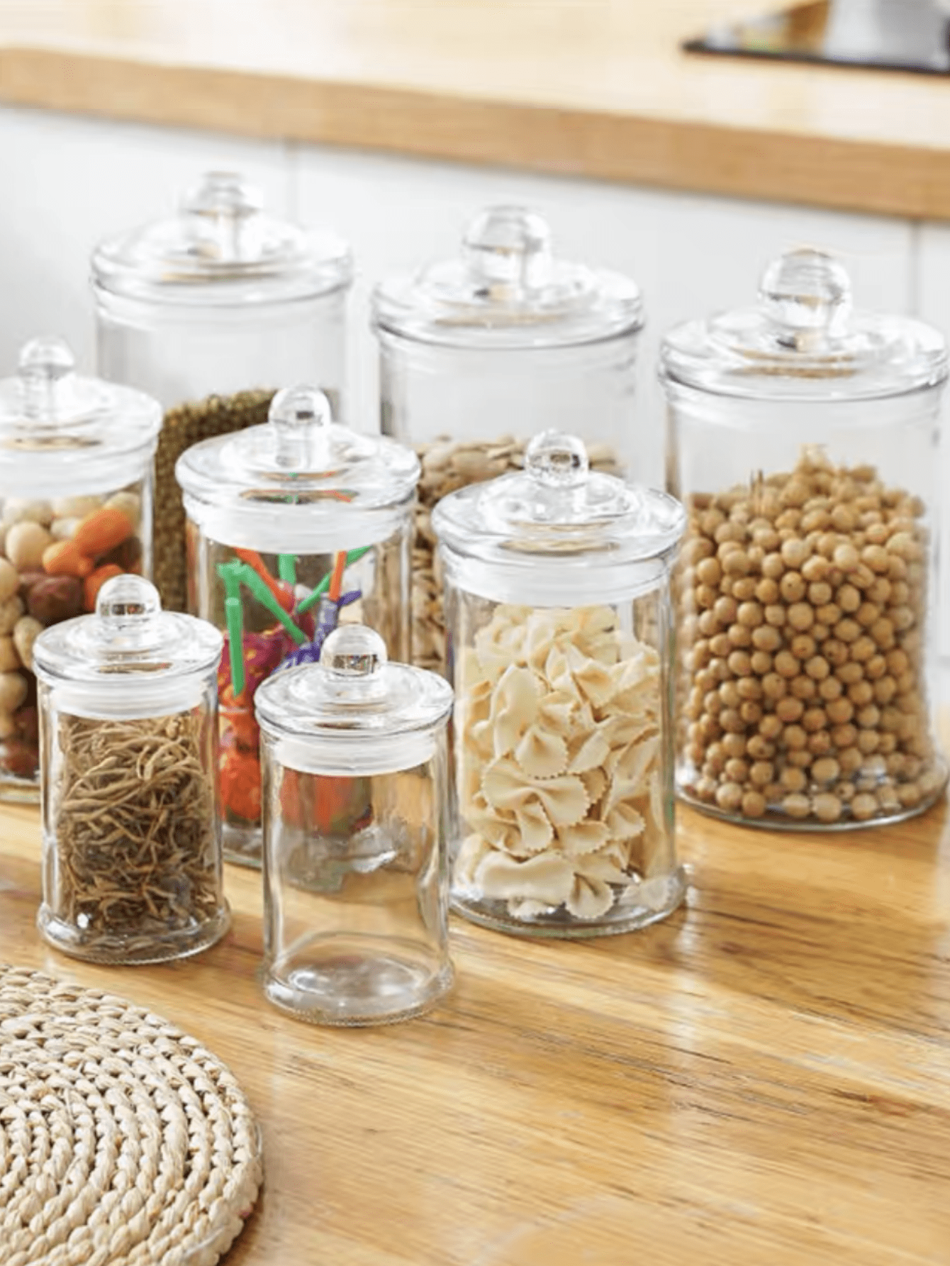 1pc Coffee Airtight Glass Canister Transparent Tea Containers Food ...