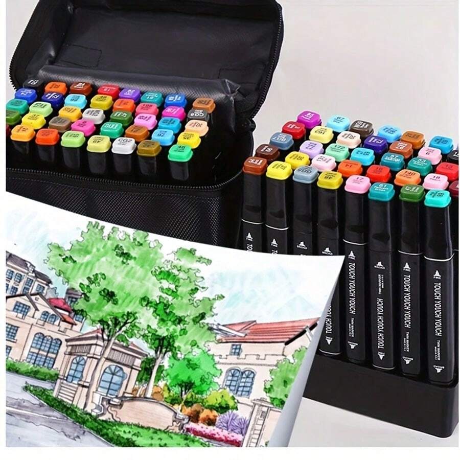 168 Colors Dual Tip Marker Pens Set, Art Students Animation Drawing ...