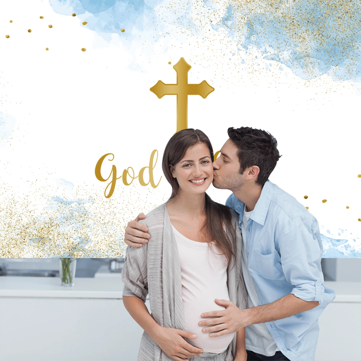6x4ft Backdrop for Boy First Holy Baptism Christening Party Decorations ...