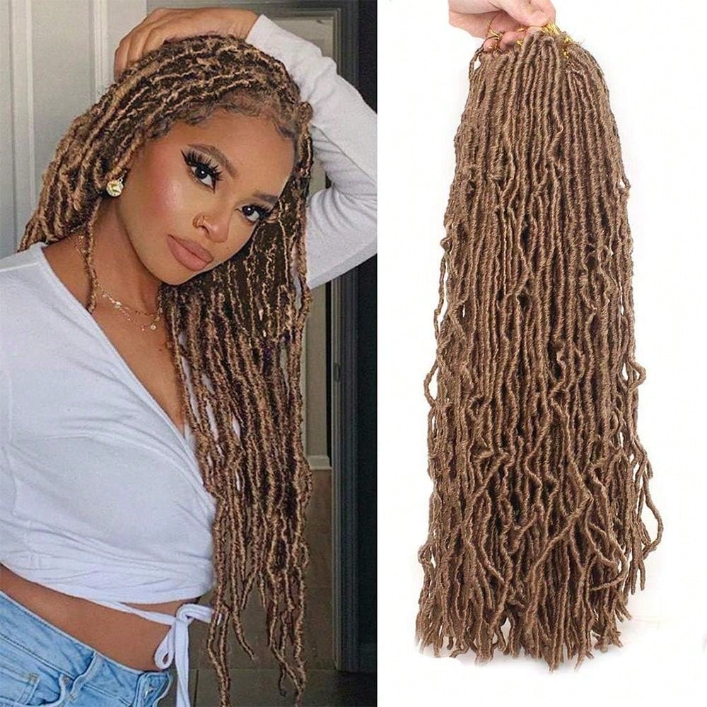New Faux Locs 30 Inch Crochet Hair Long Pre-Looped Soft Locs Crochet ...