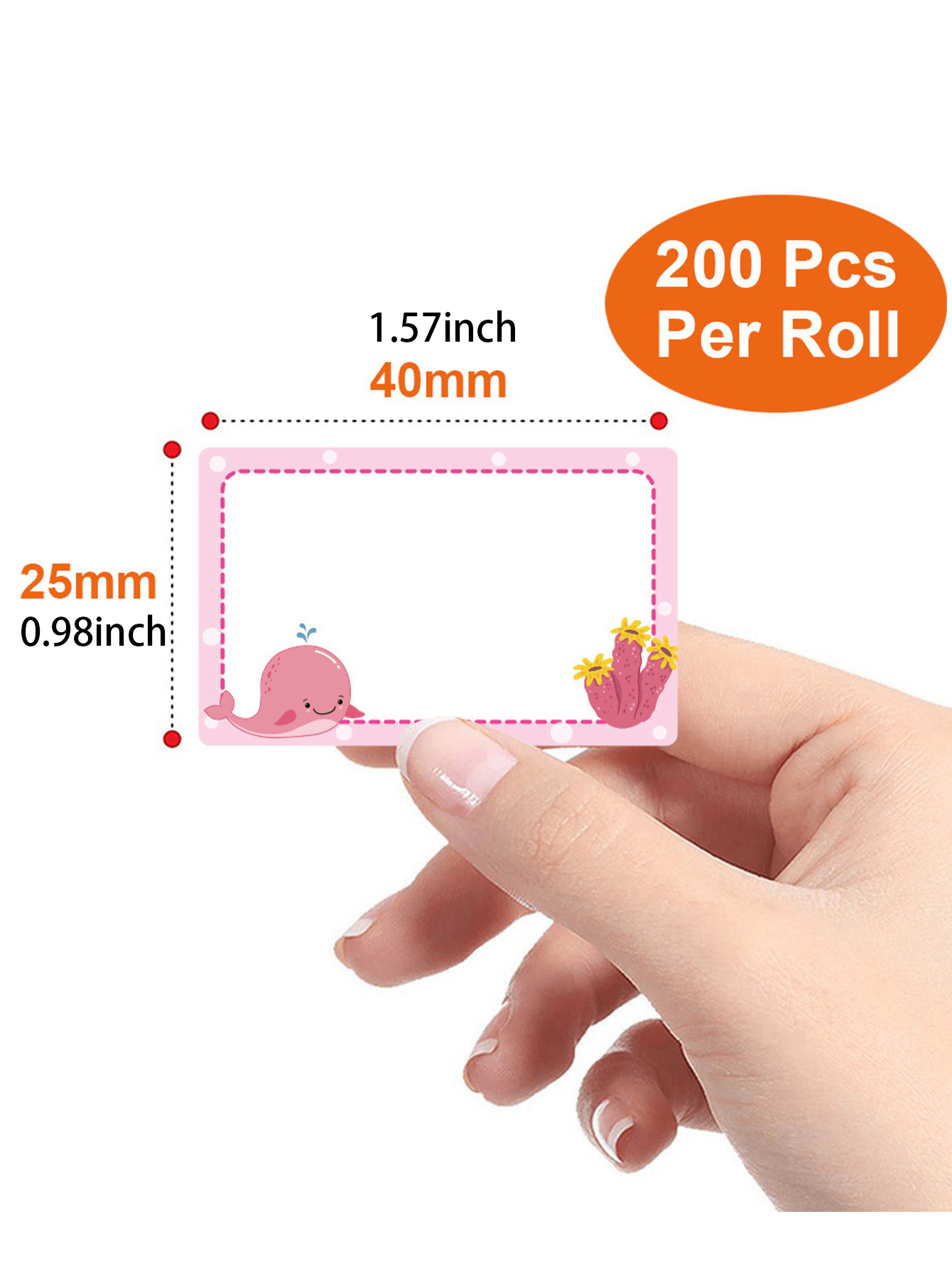 200pcs Handwritten Name Tags Sticker Roll For Kindergarten, Cartoon ...
