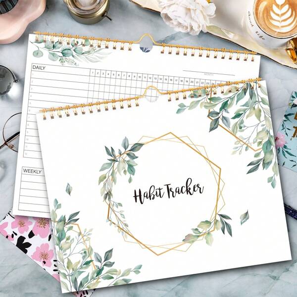 Habit Tracker Calendar Spiral Binding Habit Journal with 12 Different ...