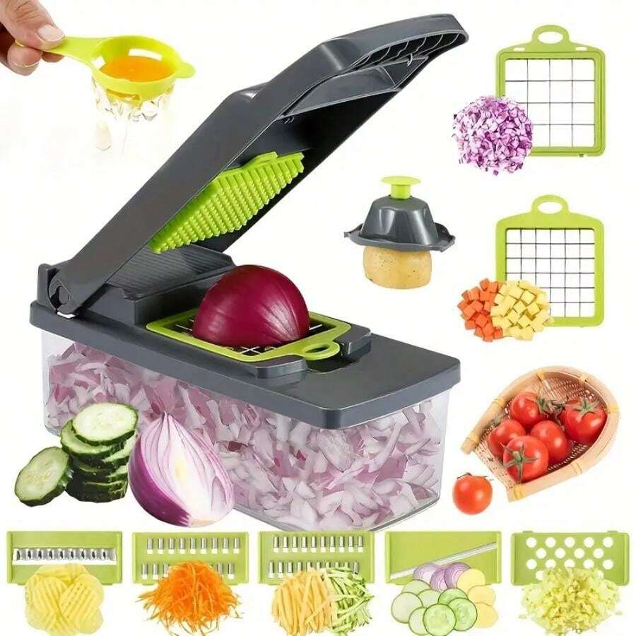 Vegetable Chopper. 14 In 1 Multi-functional Food Chopper, Used For ...