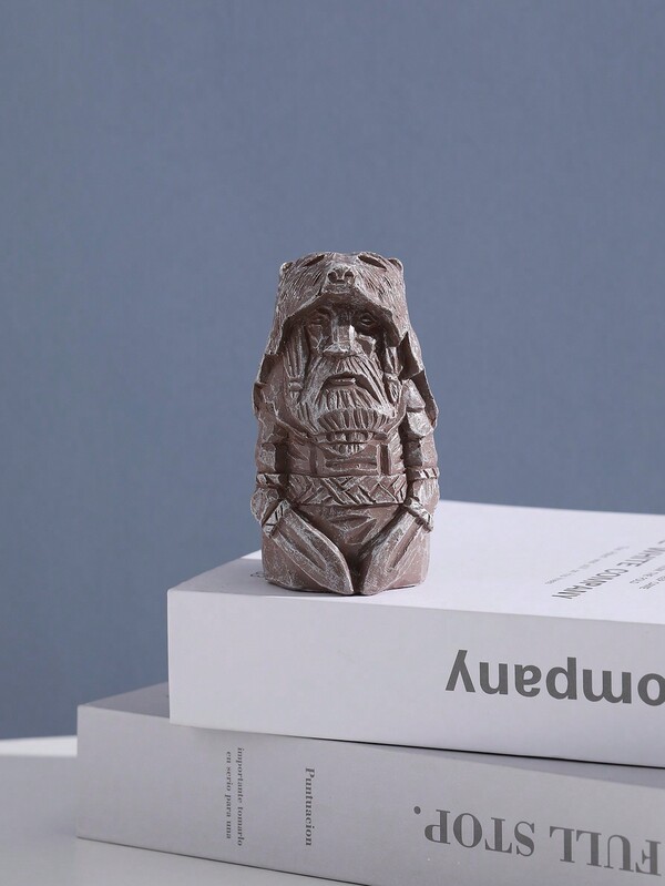 1pc Nordic Style Creative Resin Statue Of Thor With Double Swords, For ...