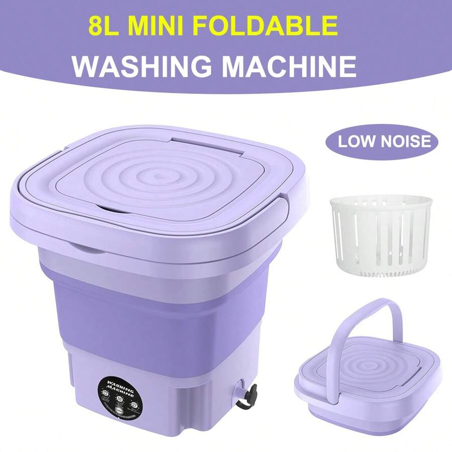 Portable Washing Machine and Dryer Combo, 8L Mini Folding Washing ...