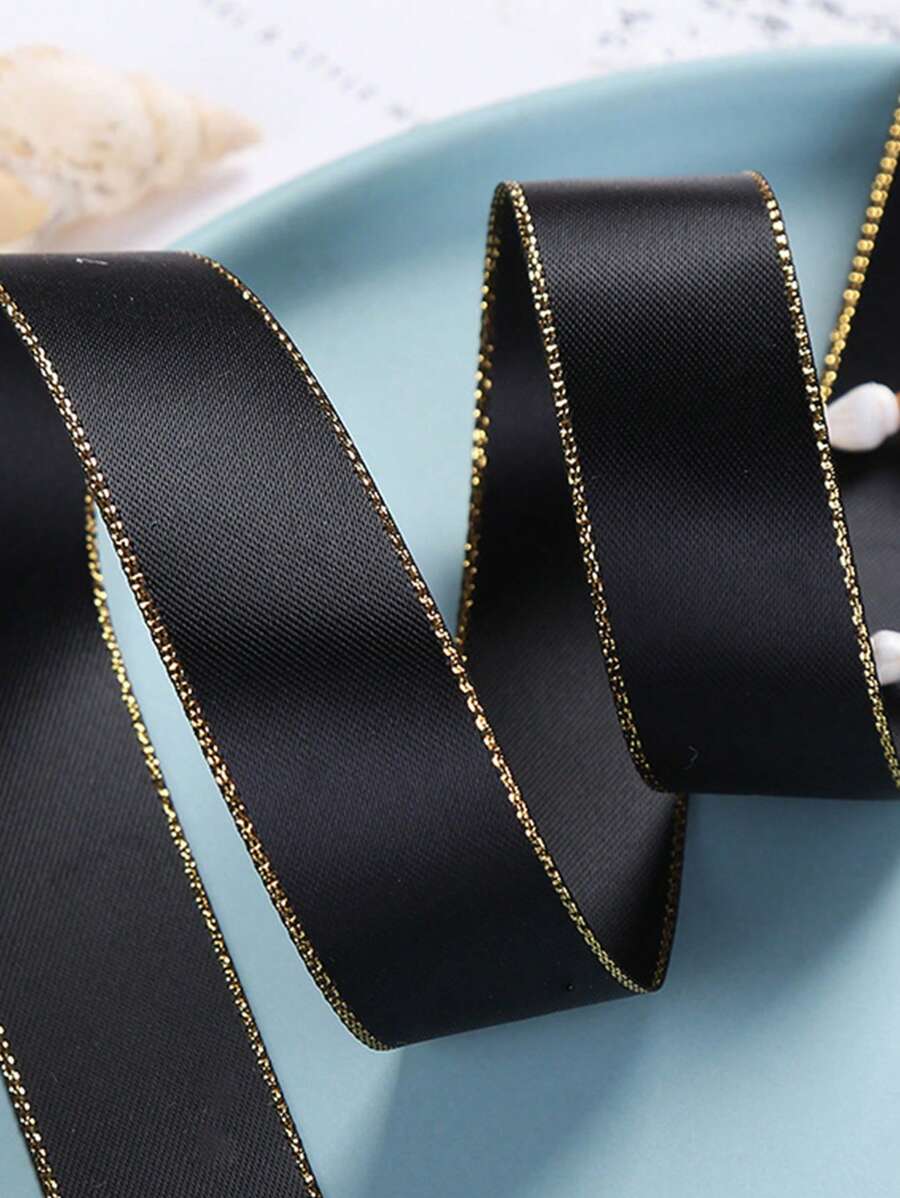 22m*2.5cm Golden Edge Ribbon For Birthday Cake Box Packaging, Diy Gift ...