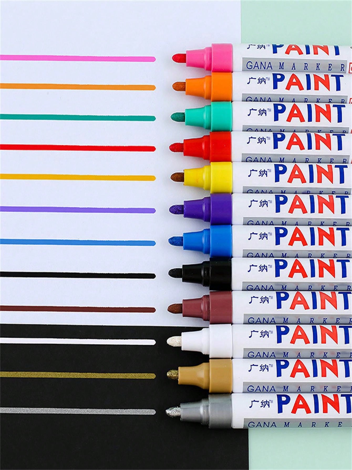 12 Colors 1 Set Paint Markers Pens, Painting Marker On Almost Anything ...