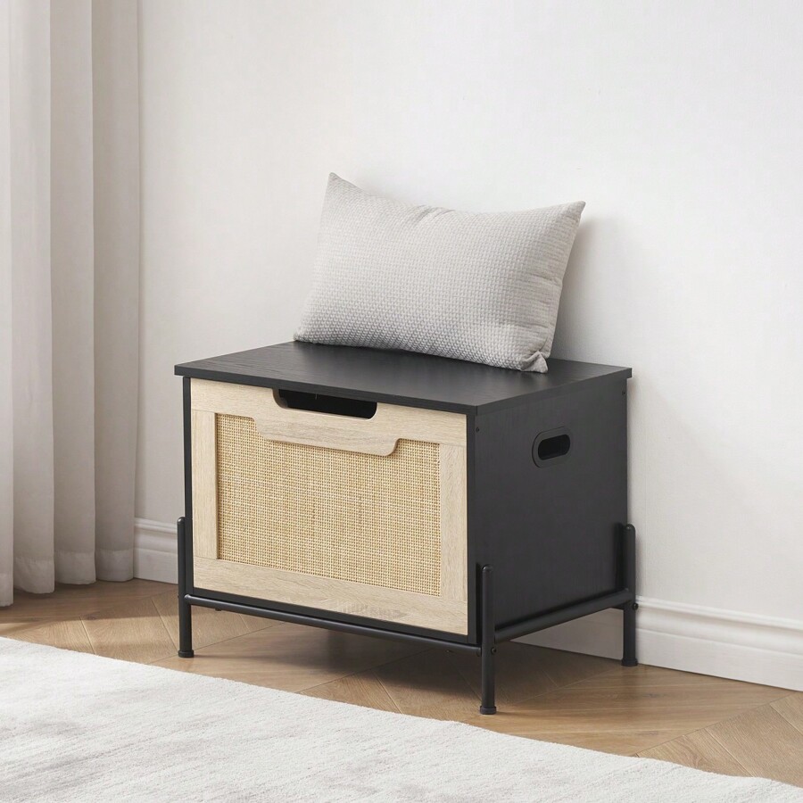 Rattan Storage Trunk With Safety Hinges - Versatile Storage Chest For ...