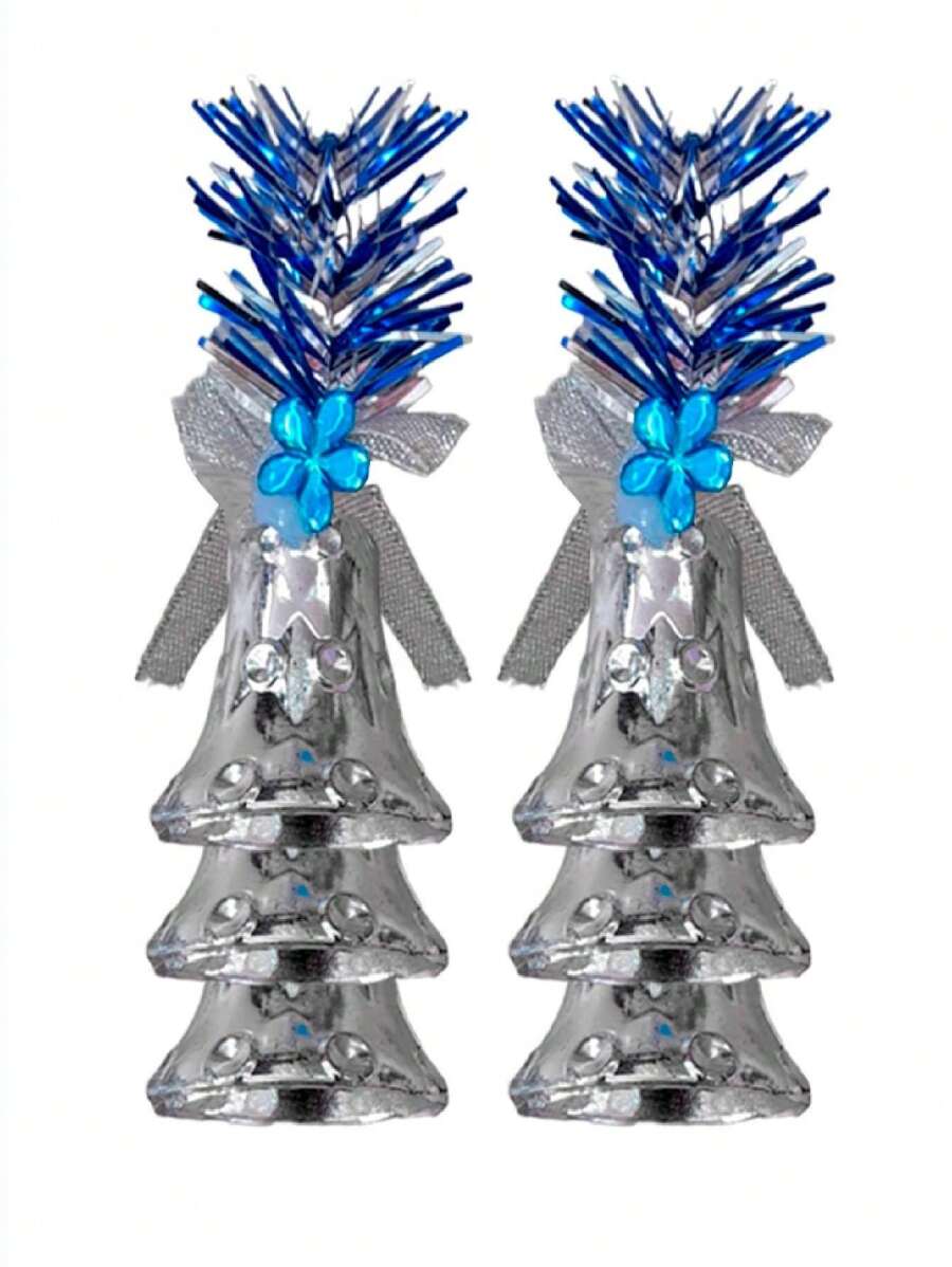 Package Of 3 Or 6 Sets Of 6 Christmas Bells. Plastic Bells For Seasonal ...