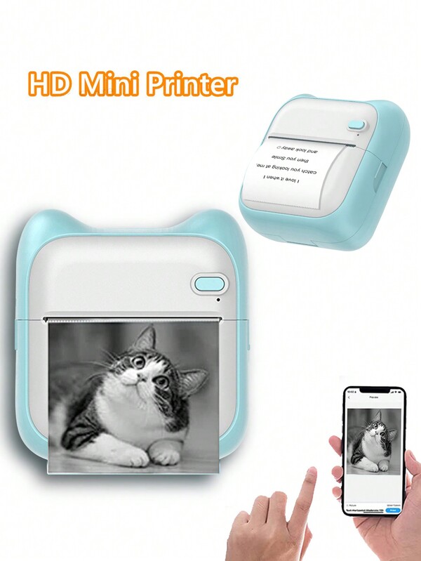 Mini Thermal Photo Printer, Portable Printer, No Ink Printer ...