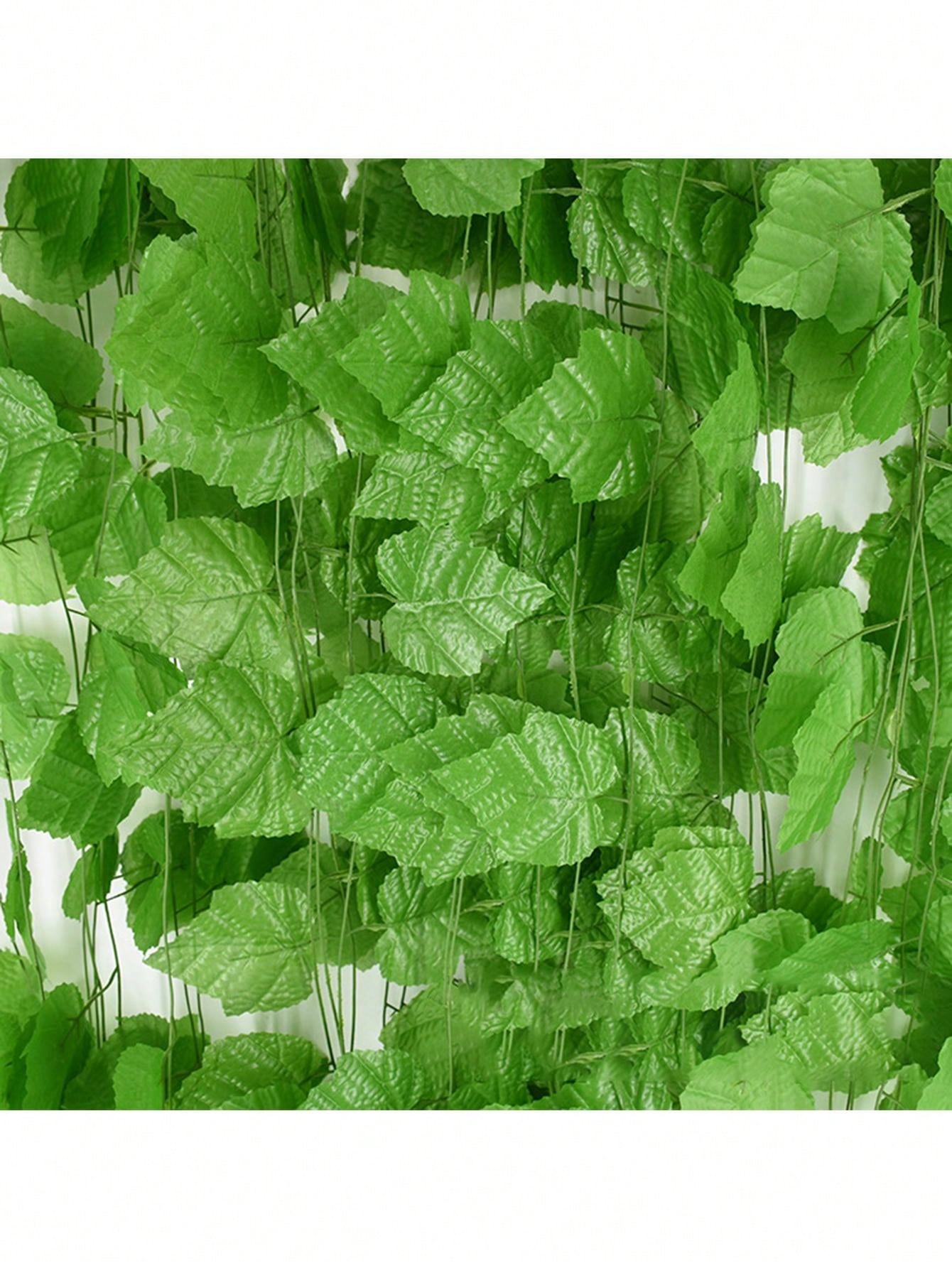 12pcs Artificial Grape Leaf Grape Cluster Decor Green Foliage Plant ...