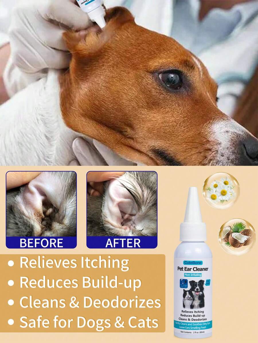 1pc Pet Ear Cleaning Deodorant Decontamination Spray, Non-Irritating Is ...