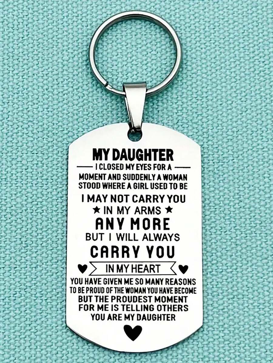 1Pc A Special Gift for Your Daughter: An Inspirational Key Chain from ...