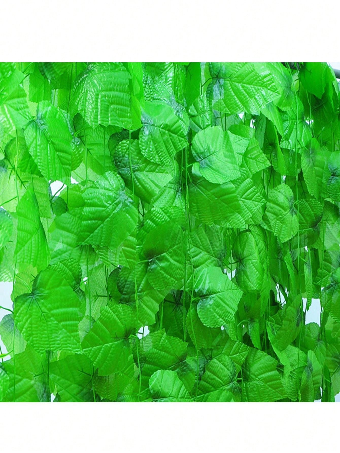 12pcs Artificial Grape Leaf Grape Cluster Decor Green Foliage Plant ...