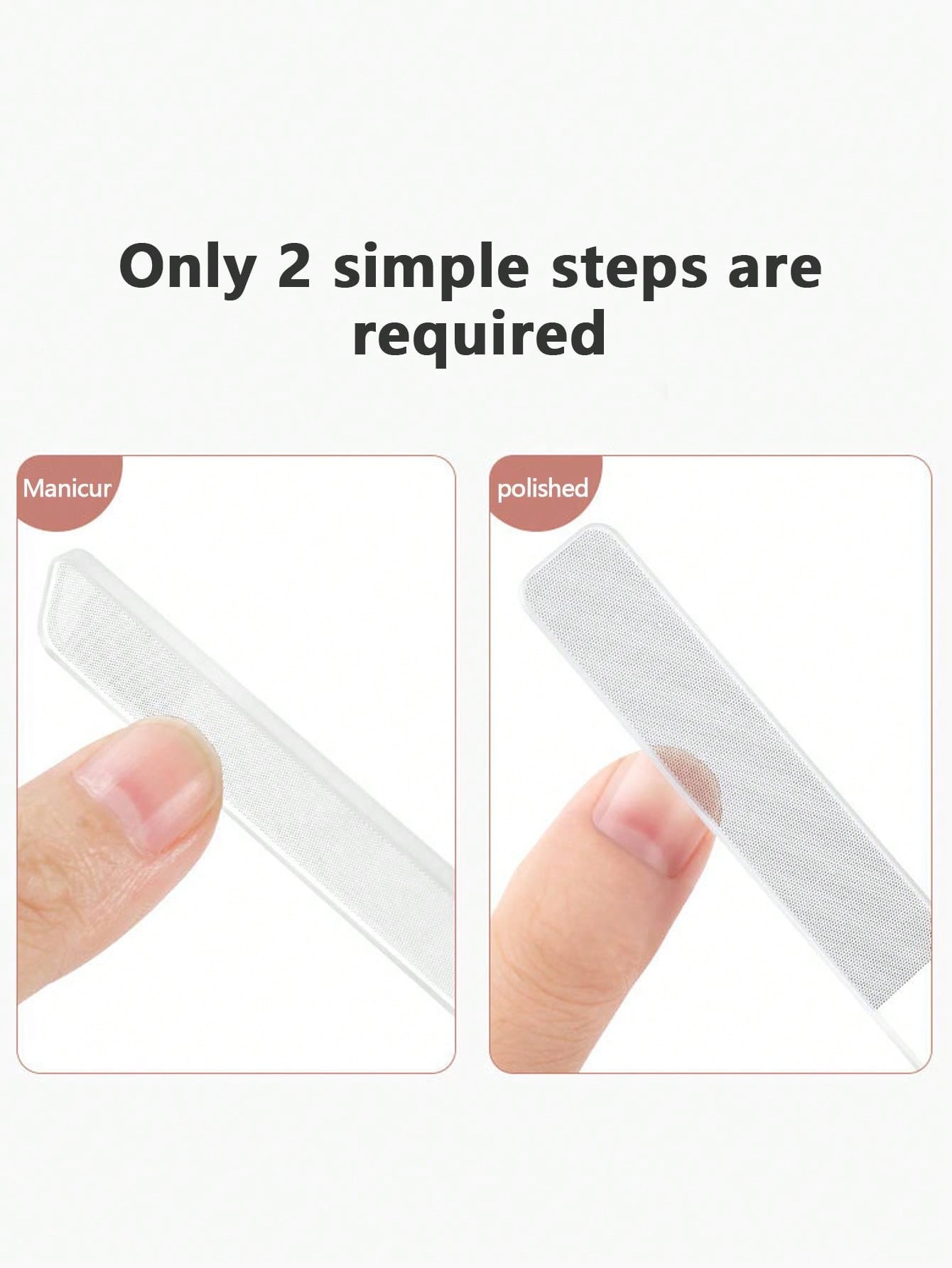 Nano nail file 3 pieces of glass nail file polishing nail surface gloss ...