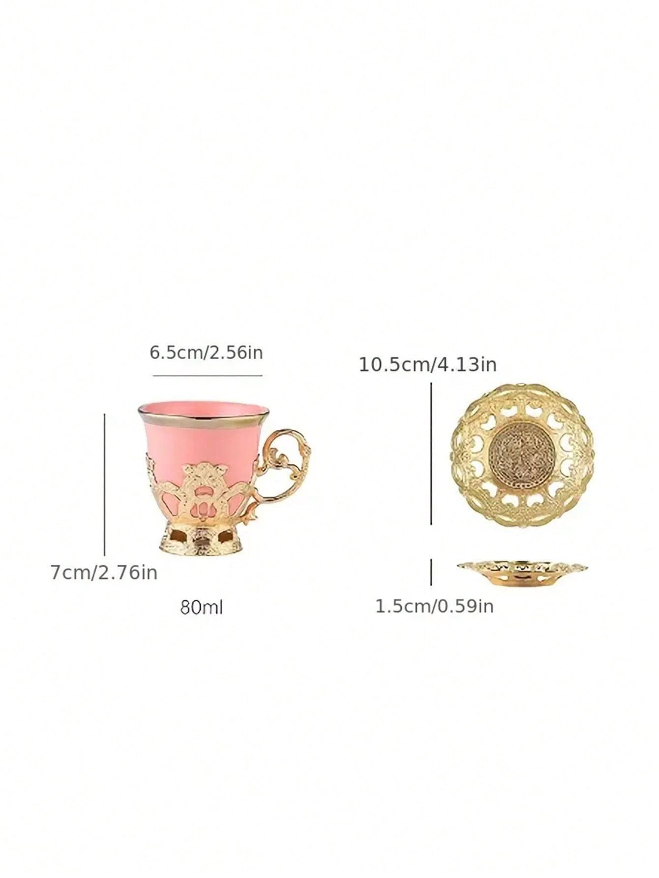 4/12pcs/Set European Style Coffee Cup Set, Including 2 Cups & 2 Saucers ...