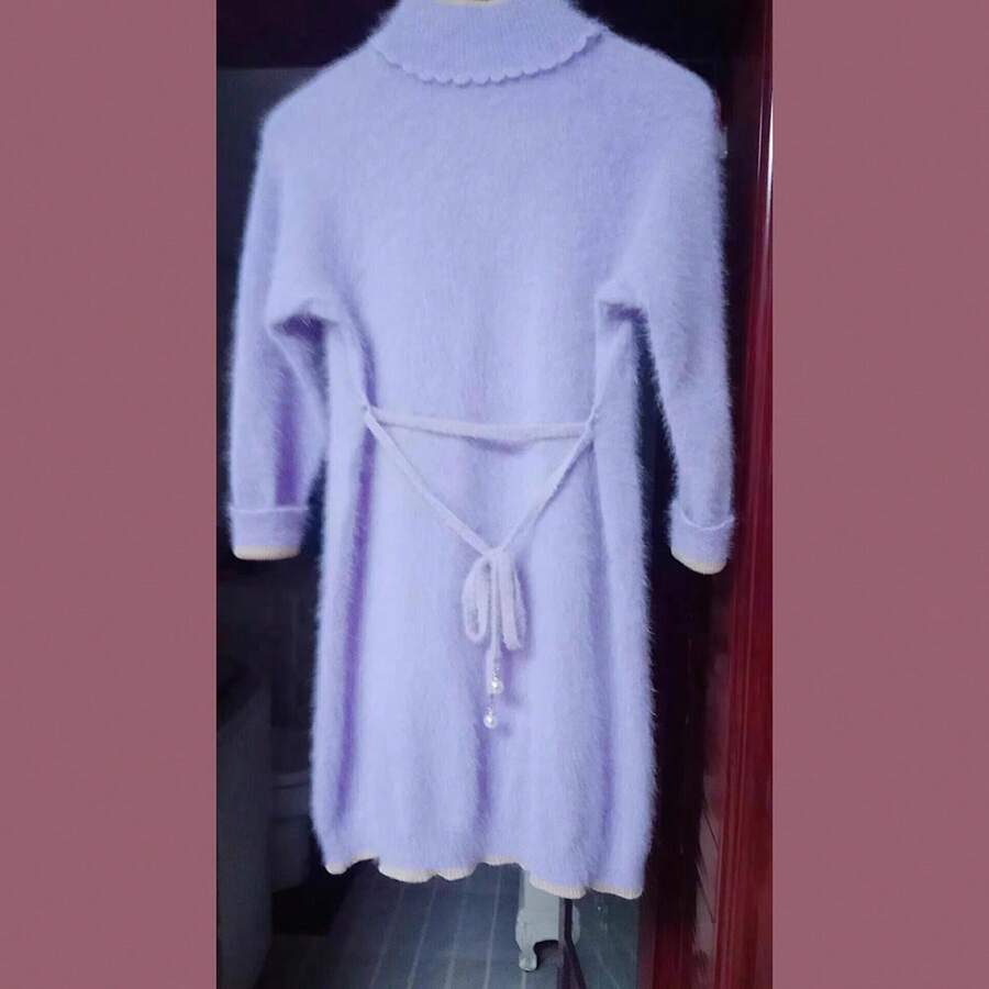 1 Ball Fluffy Mohair Knitting Yarn With Wool, Rabbit Hair, Cashmere And ...