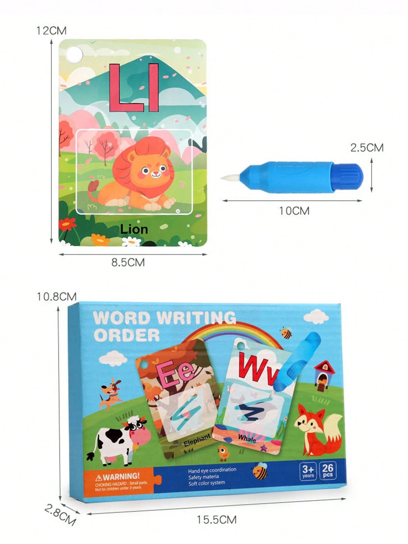 A Set Of Water Drawing & Sketching Cognitive Cards, Educational ...