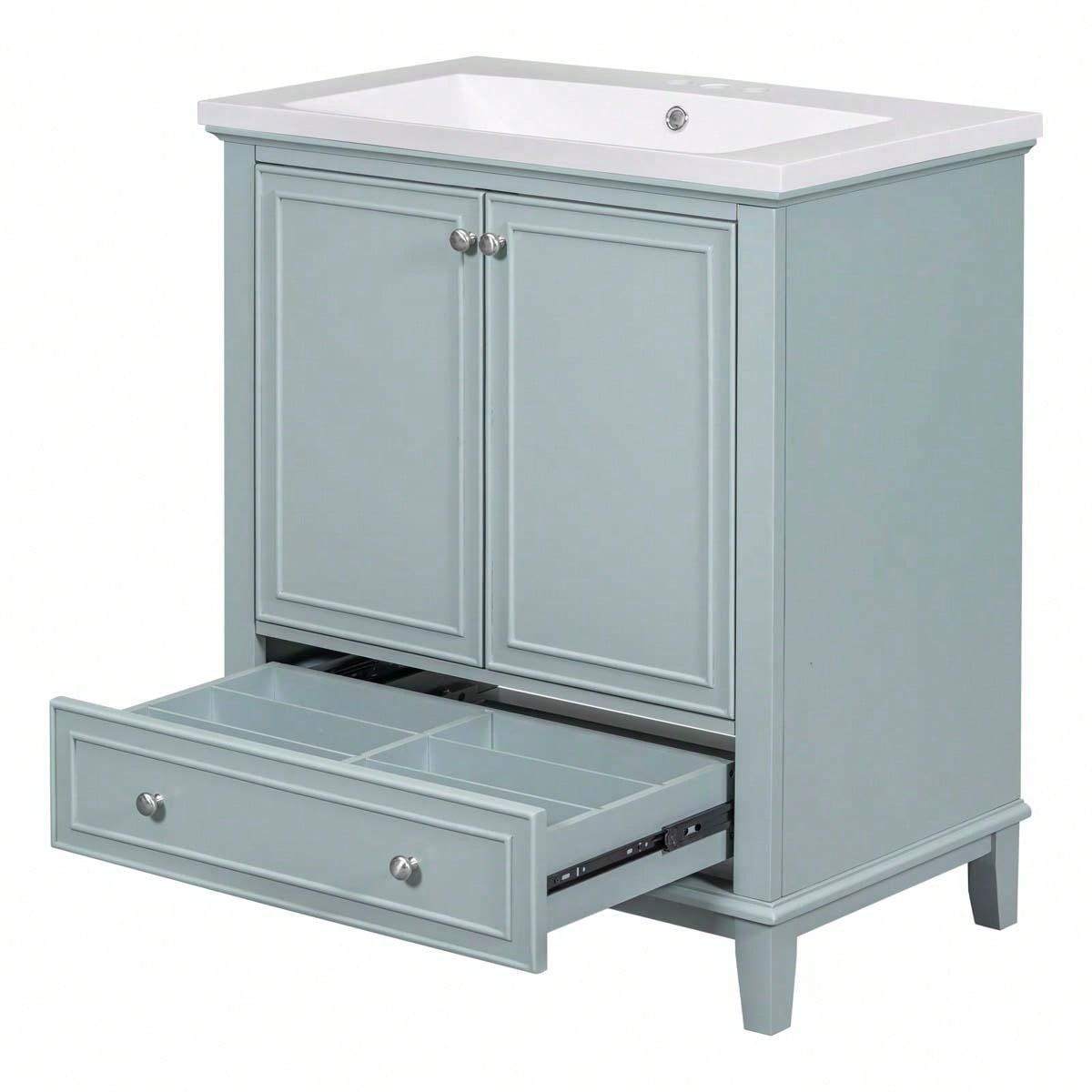 Merax 30" Bathroom Vanity With Sink Combo, Multi-Functional Bathroom ...