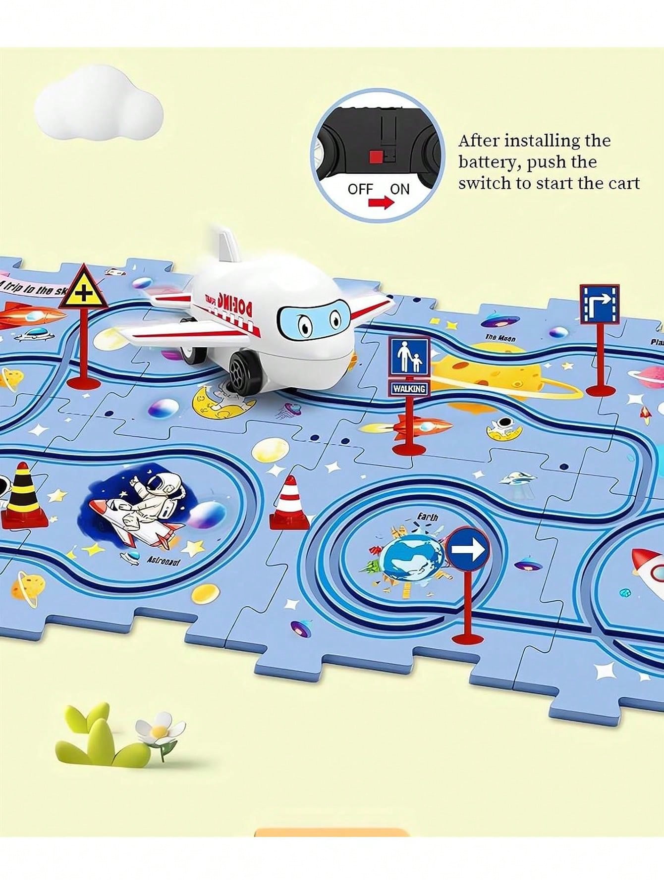 Children's Educational Puzzle Track Car Play Set - 2023 New Train ...