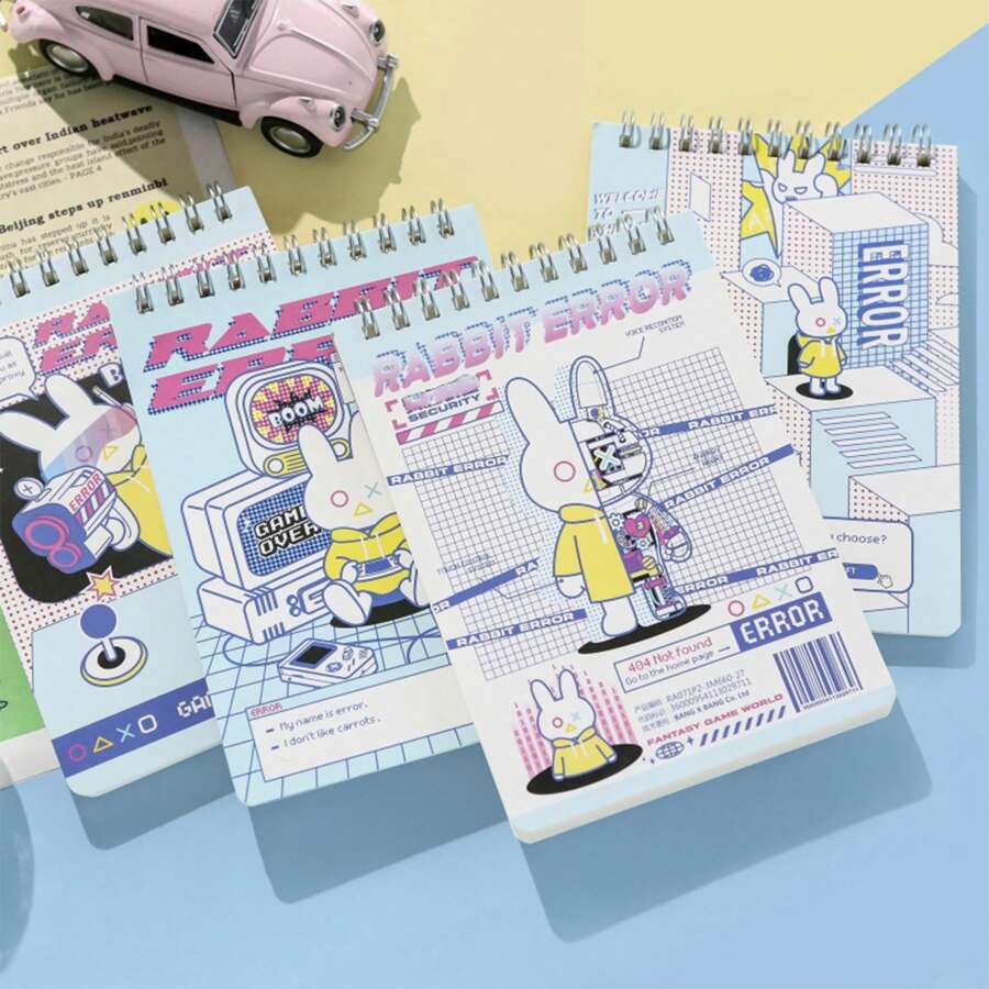 1pc 48 Sheets A6 Spiral Bound Notebook, Switch Rabbit Series, Cute ...