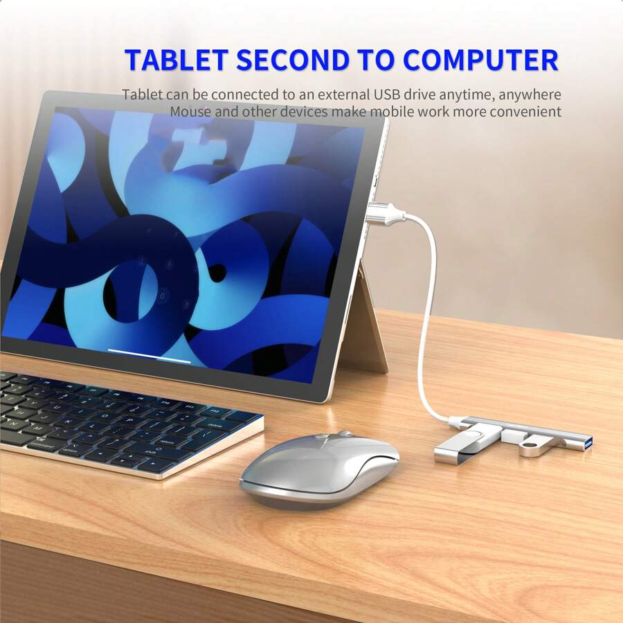 HXSJ Mini USB Type-C Hub Extensions, 4 Port USB Expander,3 USB 2.0 ...