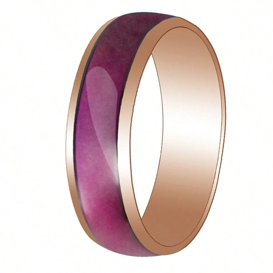 Couple's Simple 6mm Temperature-sensitive Color-changing Copper Ring ...