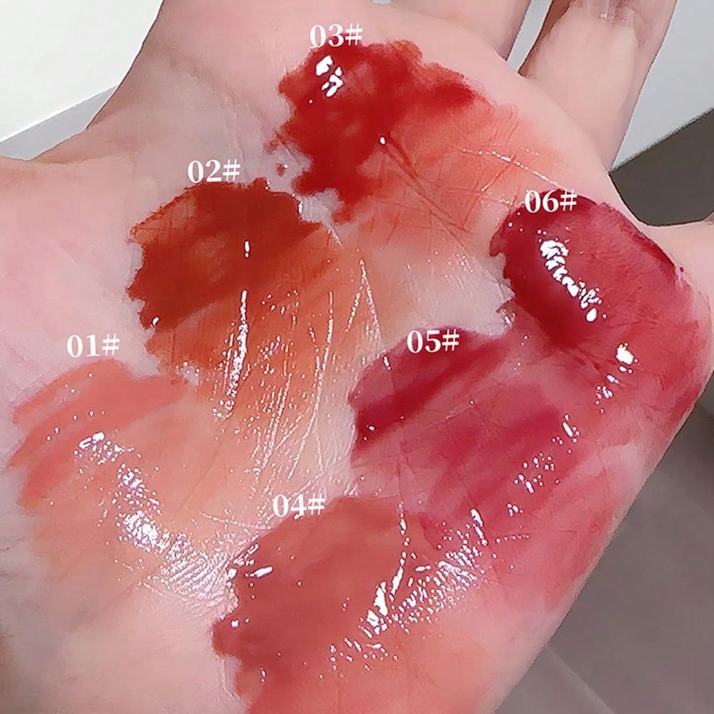 Mirror Like Icy Jelly Lips Shiny Glass Lip Gloss Stays Moisturized And Non Stick Cup Long