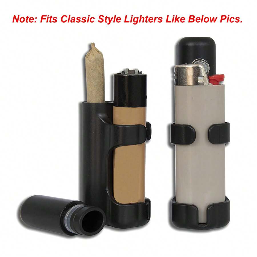 1 PC 2-In-1 Lighter & Cigarette Storage Case, Portable 4" Plastic Jars ...