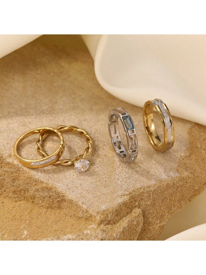 Simple Silver Wedding Rings For Women