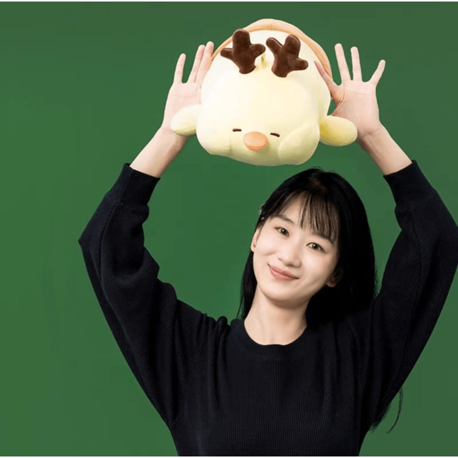 Miniso Christmas Collection Lying Little Chicken in Elk Costume Plush ...