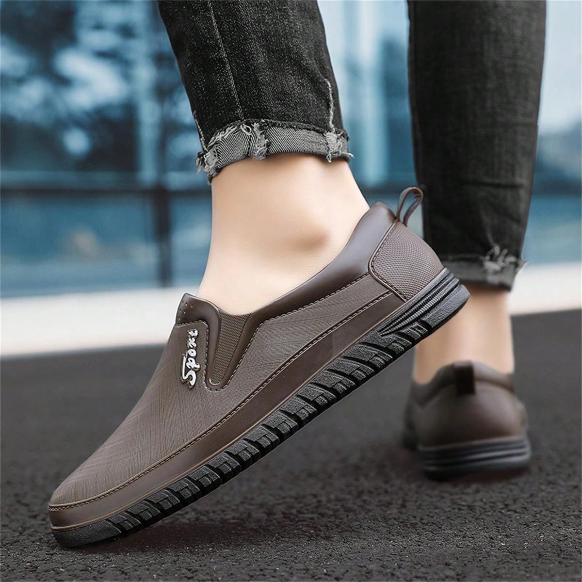 Men's Low Cut Kitchen Work Shoes, Waterproof & Slip Resistant Chef ...