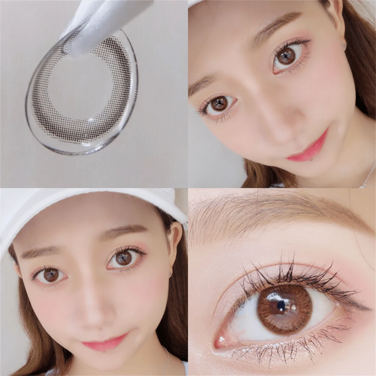 2pcs/package Brown Colored Contact Lenses, Sweet And Lovely Style, Same ...
